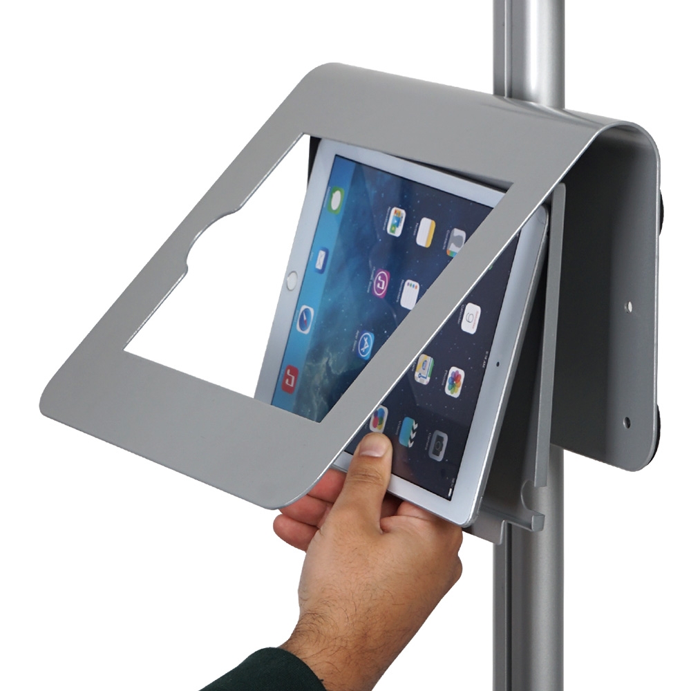 iPad Tablet Stand w/A2 Poster Frame – Silver – Ships Today