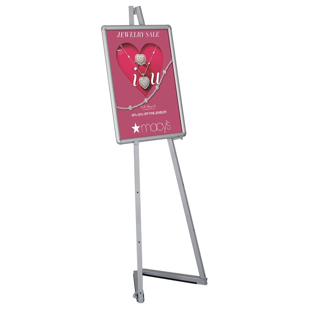Sign Easel– A1 Snapframe w/ Silver Easel – Ships Today!