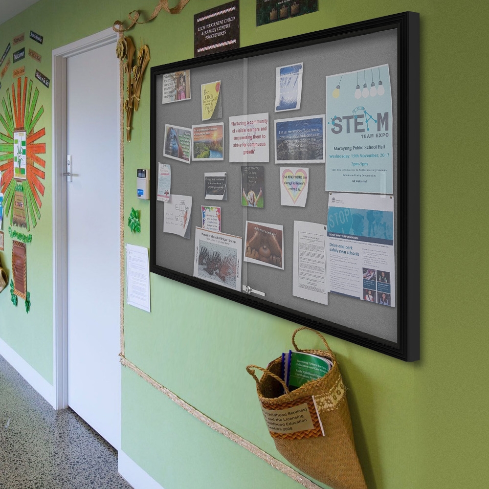 Glass Enclosed Bulletin Board – 1525 x 915mm – Ships Today!