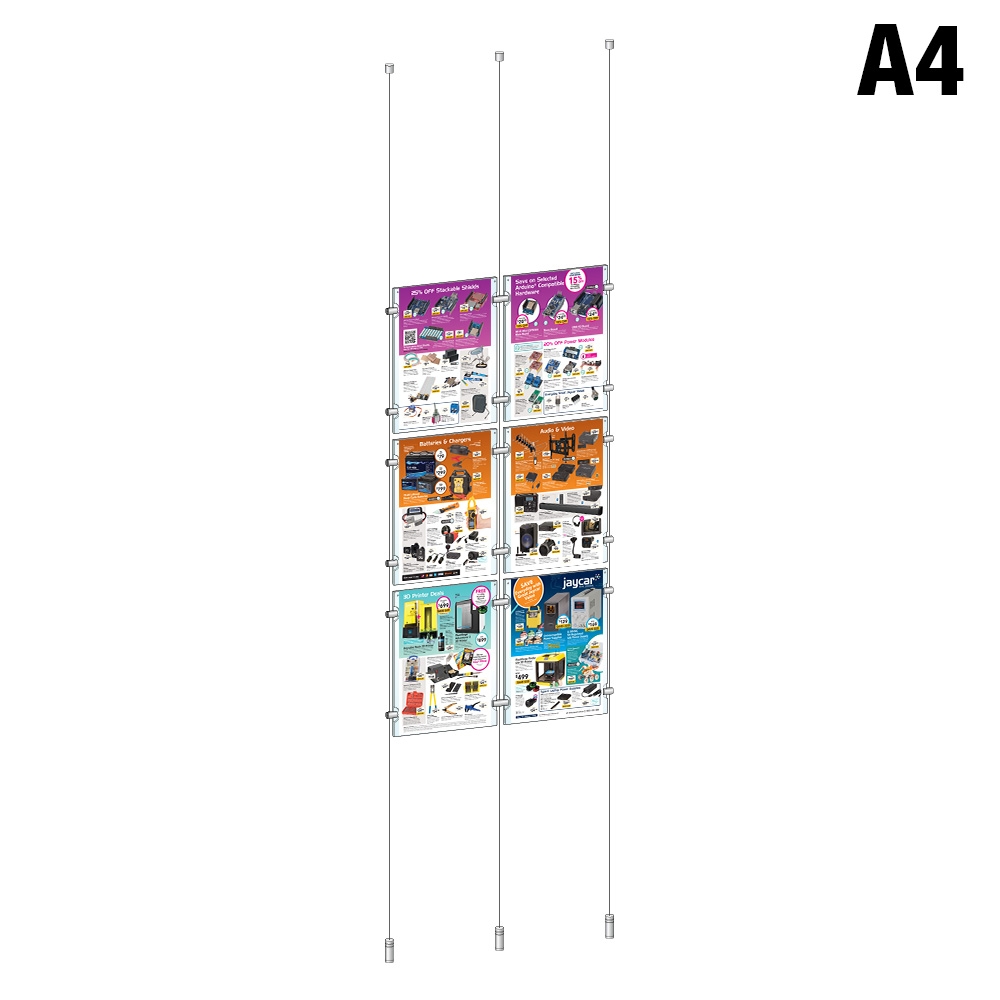 Cable Displays – Multiple A4 Acrylic Frame Kits Options!