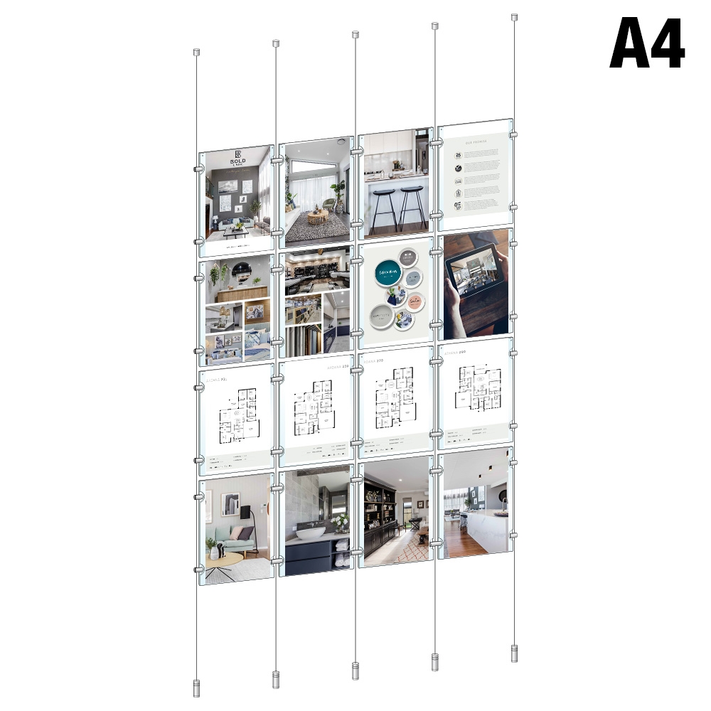 Cable Displays – Multiple A4 Acrylic Frame Kits Options!