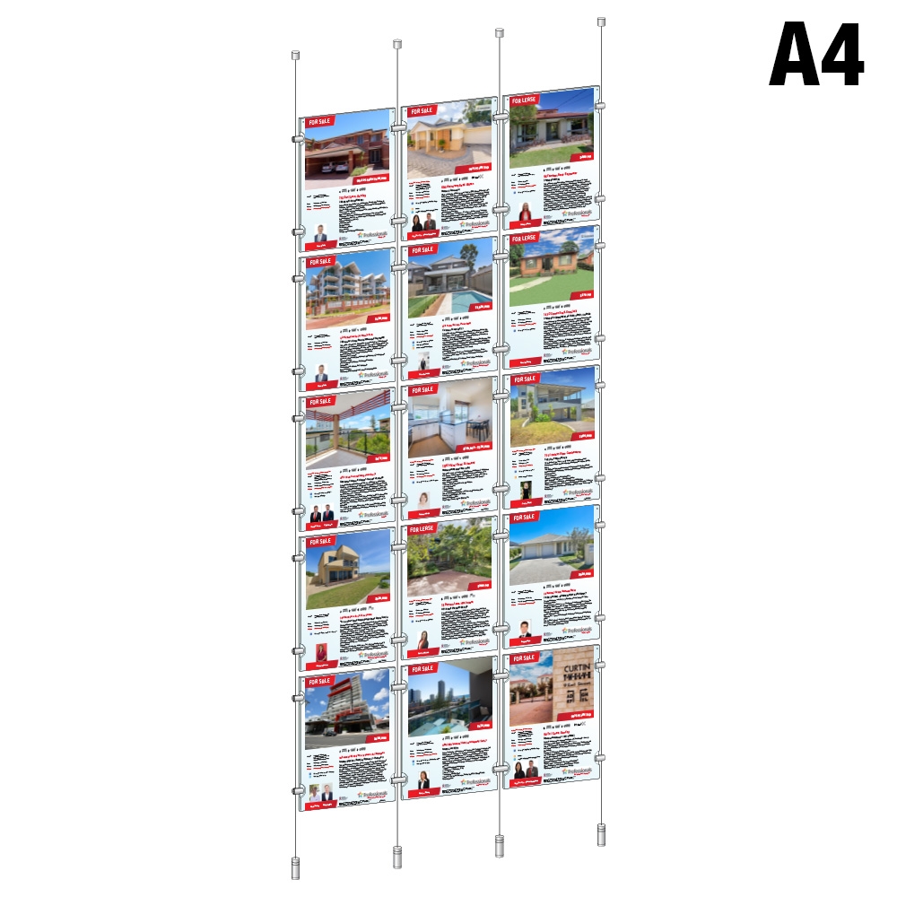Cable Displays – Multiple A4 Acrylic Frame Kits Options!