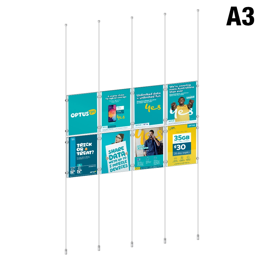 A3 Real Estate Display – 8 Acrylic Frames – Ships Today