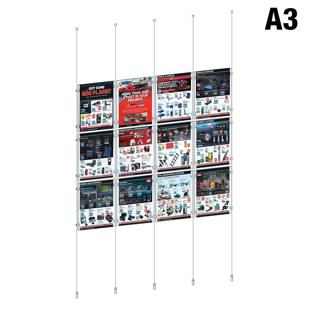Signage Display System – 12 Acrylic Frames – Ships Today