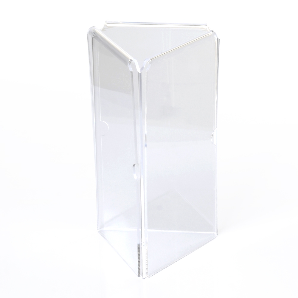 DL Menu Holders; Clear Perspex stand with Black base. THe Menu Holders ...