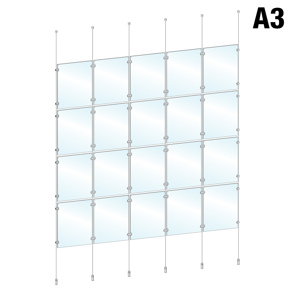 Floor to Ceiling Cable System – 20 A3 Frames – Ships Today